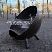 China Large Outdoor Cooking Grills Corten Steel Fire Pit Fire Bowl BBQ Grill for sale