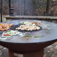 China Charcoal Fueled Metal Outdoor Cooking BBQ Grills Weatherproof For Meat Vegetables for sale