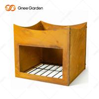 China Corten Steel Metal Camping Rusty Barbecue Grill for Outdoor Cooking Vegetables for sale