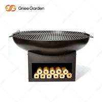 China Bbq Outdoor Cooking Grills Plancha Grill Corten Steel Fire Pit Black Colour for sale