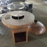 China Modern Charcoal Rusty Finish Corten Steel Fire Pit For Outdoor Kitchen BBQ Cooking for sale