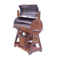 China Outdoor Corten Steel Fire Pit BBQ Camping Cooking Stove With Cooking Grill for sale