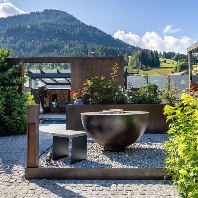 China Corten Steel Garden Antique Fire Pit Rust BBQ Pit 31.5