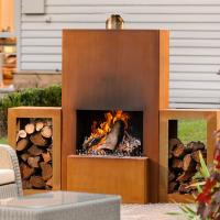 China Outdoor Fireplace Corten Steel Wood Burning Fire Pit GN-FP-510 for sale