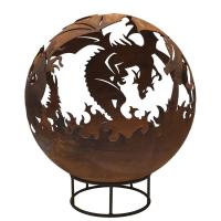 China Distinctive Corten Steel Rusty Metal Heater Fire Pit 5mm Thickness for sale