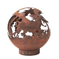 China Distinctive Corten Steel Rusty Metal Heater Fire Pit 5mm Thickness for sale