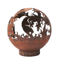 China Distinctive Corten Steel Rusty Metal Heater Fire Pit 5mm Thickness for sale