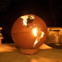 China Handmade Corten Steel Fire Pit Balls Custom Design Fire Pit Balls for sale