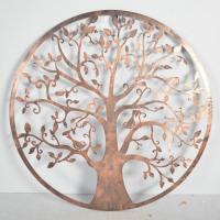 China 61.5 Cm Bronze Tree Of Life Metal Garden Wall Art For Home for sale