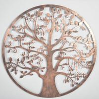 China 61.5 Cm Bronze Tree Of Life Metal Garden Wall Art For Home for sale