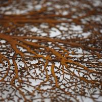 China Corten Steel Rusted Lifelike Outdoor Metal Tree Sculpture Decorative for sale