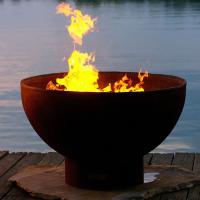 China Customizable Laser Cut Firepits  Portable Corten Steel Fire Pit Outdoor Prerusted for sale