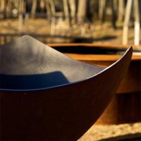 China Wood Burning Corten Steel Fire Pit For Patio Decor for sale