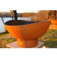 China Wood Burning Corten Steel Fire Pit For Patio Decor for sale