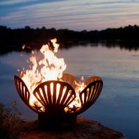 China Modern Outdoor Corten Steel Fire Pit Bowl Diameter 600mm OEM ODM Service for sale