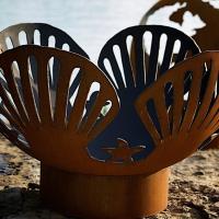 China Modern Outdoor Corten Steel Fire Pit Bowl Diameter 600mm OEM ODM Service for sale