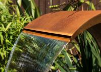 China 65cm Rusted Ball Water Fountain Customized Exterior Decoration for sale