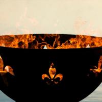 China Corten Steel Outdoor Fire Pit Patio Garden Fire Bowl Rusty Fire Pit for sale