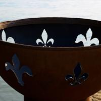 China Corten Steel Outdoor Fire Pit Patio Garden Fire Bowl Rusty Fire Pit for sale