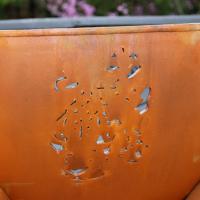China Outdoor Corten Steel Fire Pit Round Black Pre Rusted for sale