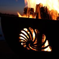 China 36 Inch Pre Rusted Corten Steel Firepits Outdoor With Oxide Patina for sale
