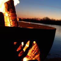 China Corten Steel Fire Pit Laser Cut Animal Fire Pit Camping Wood Burning Bonfire for sale