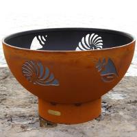 China Outdoor Corten Steel Fire Pit Round Black Pre Rusted for sale