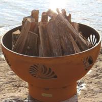 China 36 Inch Pre Rusted Corten Steel Firepits Outdoor With Oxide Patina for sale