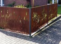 China Laser Cutting Dandelion Patterns Corten Steel Garden Screens Decoration for sale