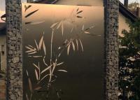 China Bamboo Patterns Metal Garden Ornaments Laser Cut Corten Steel Panels Outdoor Decorative for sale