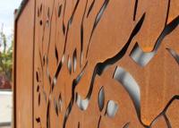 China Oak Tree Design Rusty Corten Steel Privacy Screens Decorative 600*1200mm for sale