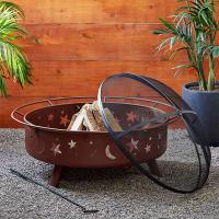 China Customized Metal Stamping Steel Fire Pit  Corten Steel Firebowl 3mm Thickness for sale