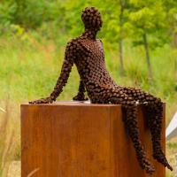 China Gnee Garden Weathering Steel Decorative Metal Yard Art Outdoor for sale