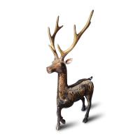 China Gnee Garden Cast Iron Outdoor Metal Sculpture Brass Elk Statue for sale