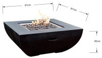 China Patio 3mm Propane Gas Fire Pit Weathering Steel Fire Pit wear resistance for sale