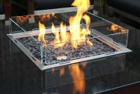 China Backyard Garden Bonfire Corten Steel Gas Fire Pit 34inch Wide for sale