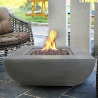 China Backyard Garden Bonfire Corten Steel Gas Fire Pit 34inch Wide for sale