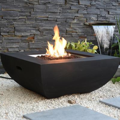 China Backyard Garden Bonfire Corten Steel Gas Fire Pit 34inch Wide for sale