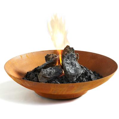 China Patio Outdoor Garden Corten Steel Fire Bowl Pit Large Rust Heavy Wood Burning for sale
