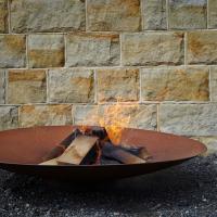 China 80cm Rusty Corten Fire Bowl Brazier Outdoor For Camping Party for sale