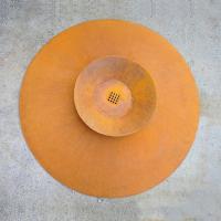 China Outdoor Corten Steel Fire Pit Rusty Burner Outdoor For Backyard for sale