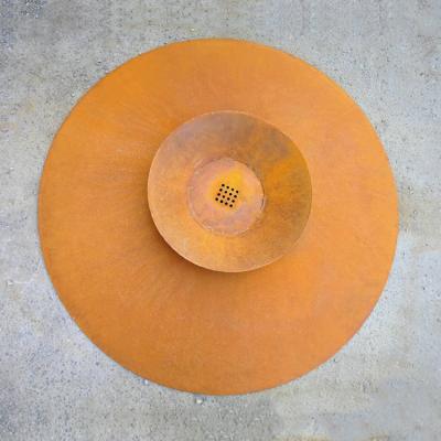 China Outdoor Corten Steel Fire Pit Rusty Burner Outdoor For Backyard for sale