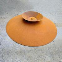 China Outdoor Corten Steel Fire Pit Rusty Burner Outdoor For Backyard for sale