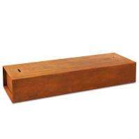 China Gas Propane Heating Corten Steel Fire Pit 1200 X 600 X 320mm Courtyard Decoration for sale