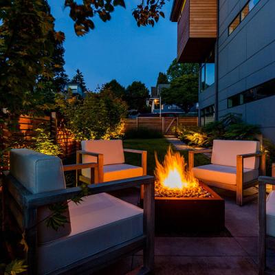 China Simple Corten Steel Outdoor Fire Pit Rusty Round Design Garden Decoration Fire Pit for sale