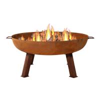 China Outdoor steel Fire Pit Wood Burning Garden Decorative Corten Steel Fire Pits Bowl for sale