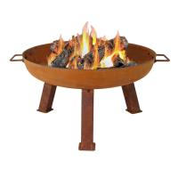 China Outdoor steel Fire Pit Wood Burning Garden Decorative Corten Steel Fire Pits Bowl for sale