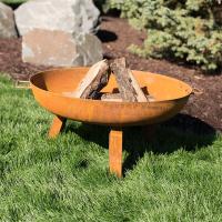 China Gnee Garden Corten Steel Outdoor Rusty Metal Fire Pit Outdoor Wood Fire Pit for sale