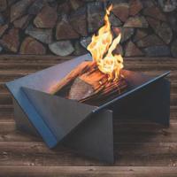China Detachable Corten Steel Firepit GN-FP-333 Outdoor Heating Natural Rusted for sale