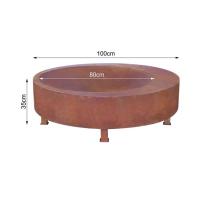 China Wood Burning Large Weathering Steel Fire Pit Outdoor Fire Bowl 600mm-1500mm for sale